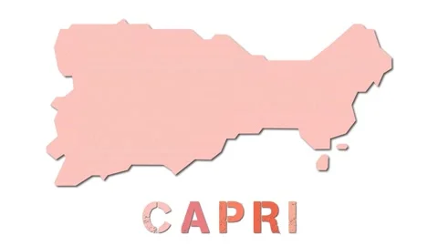 Capri map with paper regions. Animated i... | Stock Video | Pond5