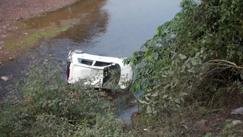 Car Accident After Losing Control in Utt... | Stock Video | Pond5