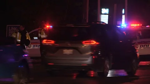 Car accident in dark city intersection w... | Stock Video | Pond5