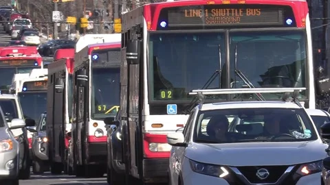 Car and bus traffic jam and gridlock cit... | Stock Video | Pond5