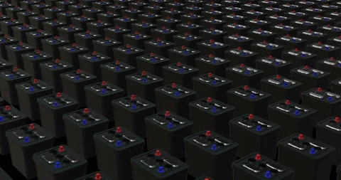 Car Battery serial production top view | Stock Video | Pond5