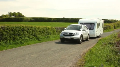 Caravan On Road Stock Videos – Royalty-Free HD & 4K Videos