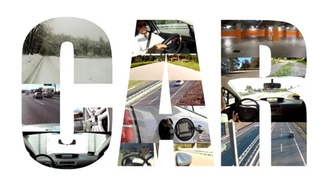 Collage Car Stock Video Footage | Royalty Free Collage Car Videos | Pond5
