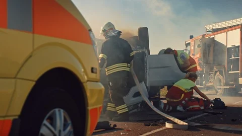 Car Accident Rescue Stock Footage ~ Royalty Free Stock Videos | Pond5
