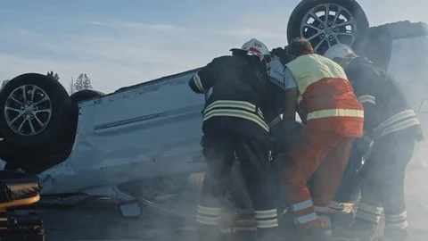 Car Accident Rescue Stock Footage ~ Royalty Free Stock Videos | Pond5