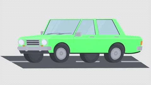 Car is driving on the highway. Animation... | Stock Video | Pond5