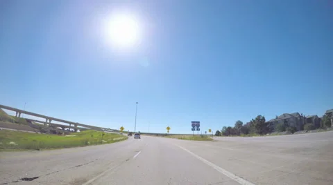 Car driving on highway-POV point of view... | Stock Video | Pond5