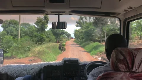 Car Driving On The Rural Unpaved Road Le... | Stock Video | Pond5