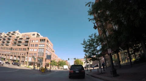 Car driving through Downtown Denver duri... | Stock Video | Pond5