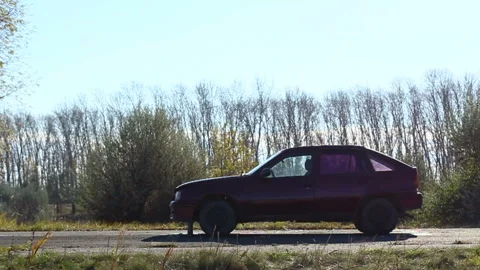 Car Explosion On The Road During The Day... | Stock Video | Pond5