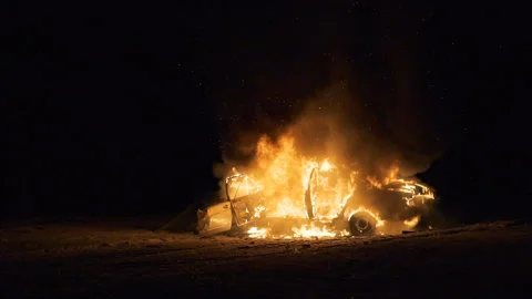 Car Fire Stock Video Footage | Royalty Free Car Fire Videos | Pond5