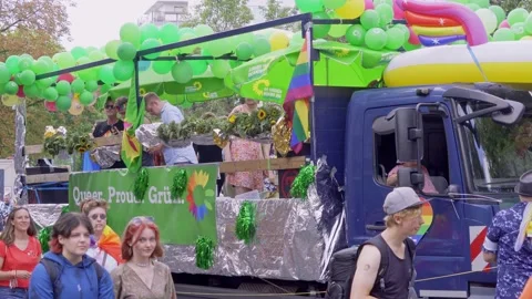 Car of the German party The Greens on th... | Stock Video | Pond5