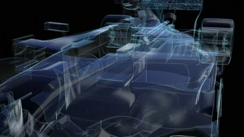 Car. Glow points, line and mesh formatio... | Stock Video | Pond5