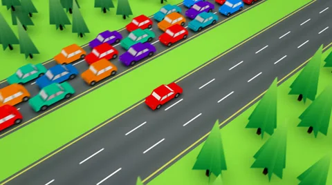 Car heading in the opposite direction of... | Stock Video | Pond5