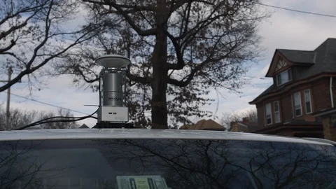 Car mounted LIDAR scanning device mappin... | Stock Video | Pond5