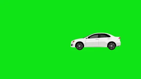 car moving 2d animation on green backgro... | Stock Video | Pond5