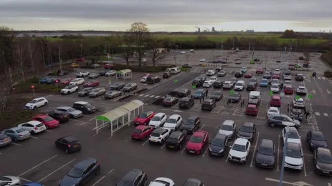Car park. Asda Supermarket, food shoppin... | Stock Video | Pond5