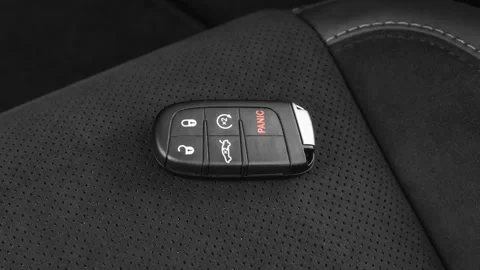 Car passenger seat with keys close up 2... | Stock Video | Pond5