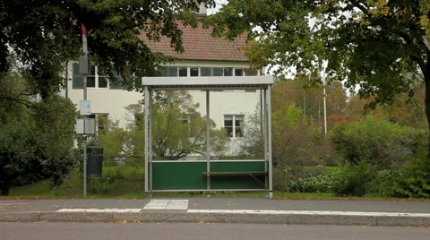 Car Bus Stop Stock Video Footage | Royalty Free Car Bus Stop Videos | Pond5