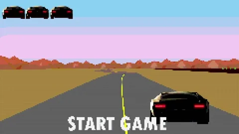 Car racing 8 bit background | Stock Video | Pond5