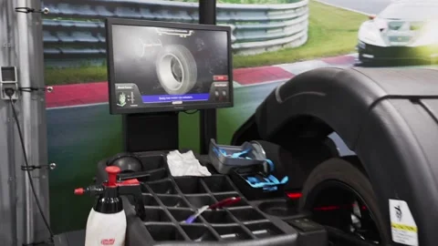 Car repair technician using auto align m... | Stock Video | Pond5