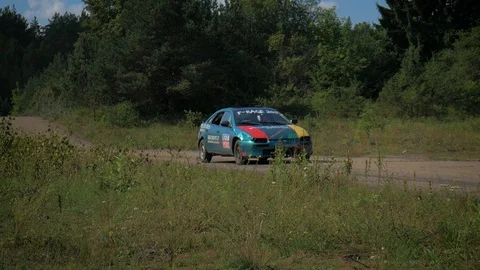 Car speed up in straight part. Shot in s... | Stock Video | Pond5