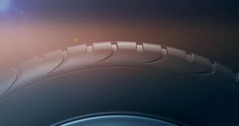 Car tire rim close up side view on a bla... | Stock Video | Pond5