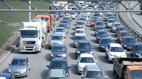 Highway Traffic Jam Stock Footage ~ Royalty Free Stock Videos | Pond5