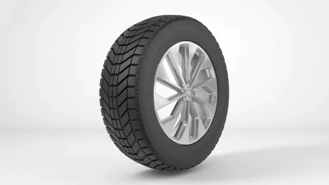 Car wheel isolated from white background... | Stock Video | Pond5