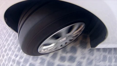 Car Wheel Rolling Stock Video Footage | Royalty Free Car Wheel Rolling ...