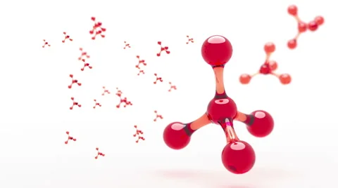 Carbon atom molecule animation backgroun... | Stock Video | Pond5