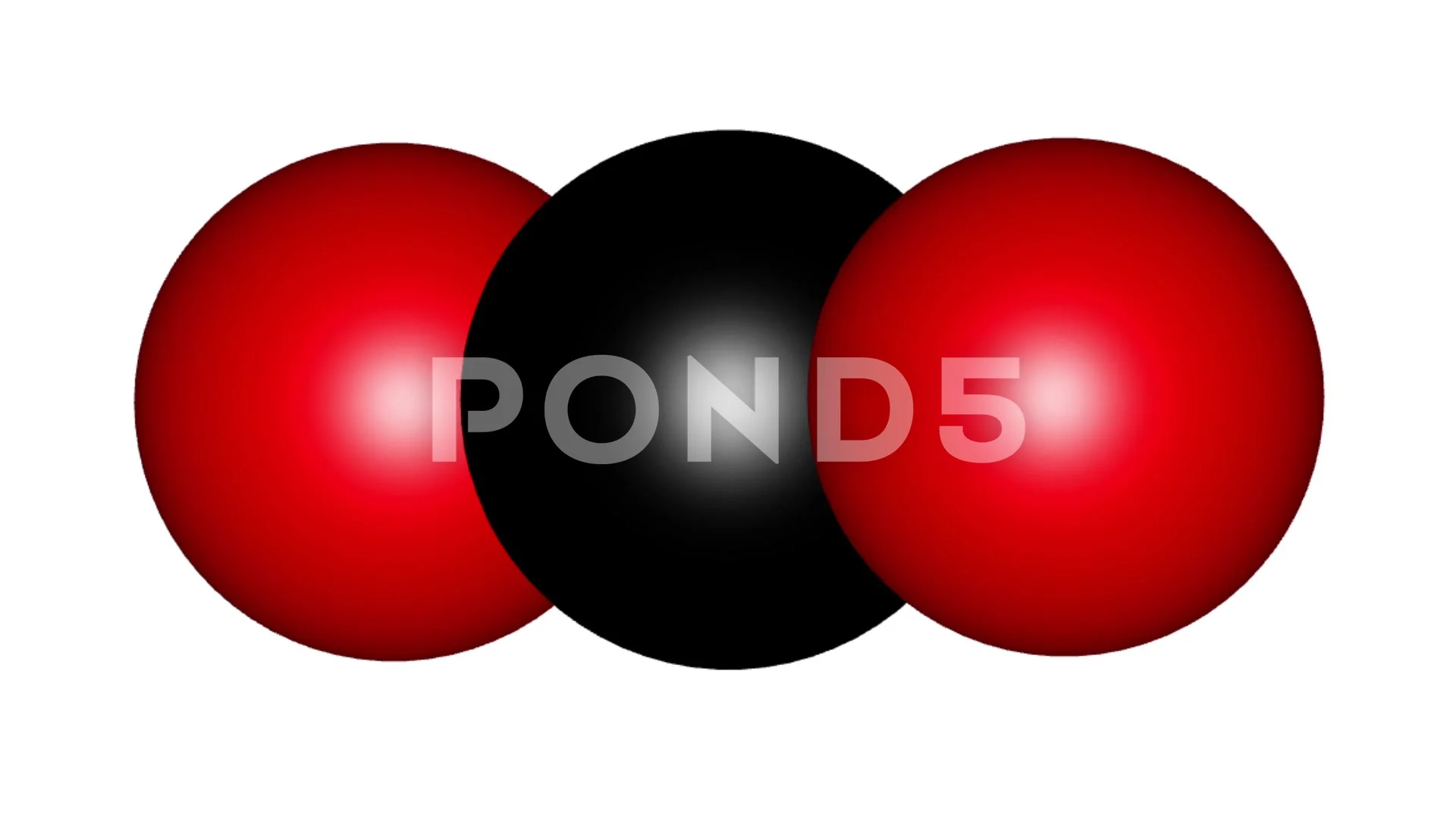 Carbon Dioxide Space Filling Model