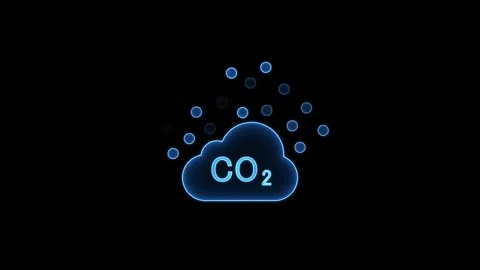 Carbon Dioxide CO2 Particle Animation on... | Stock Video | Pond5