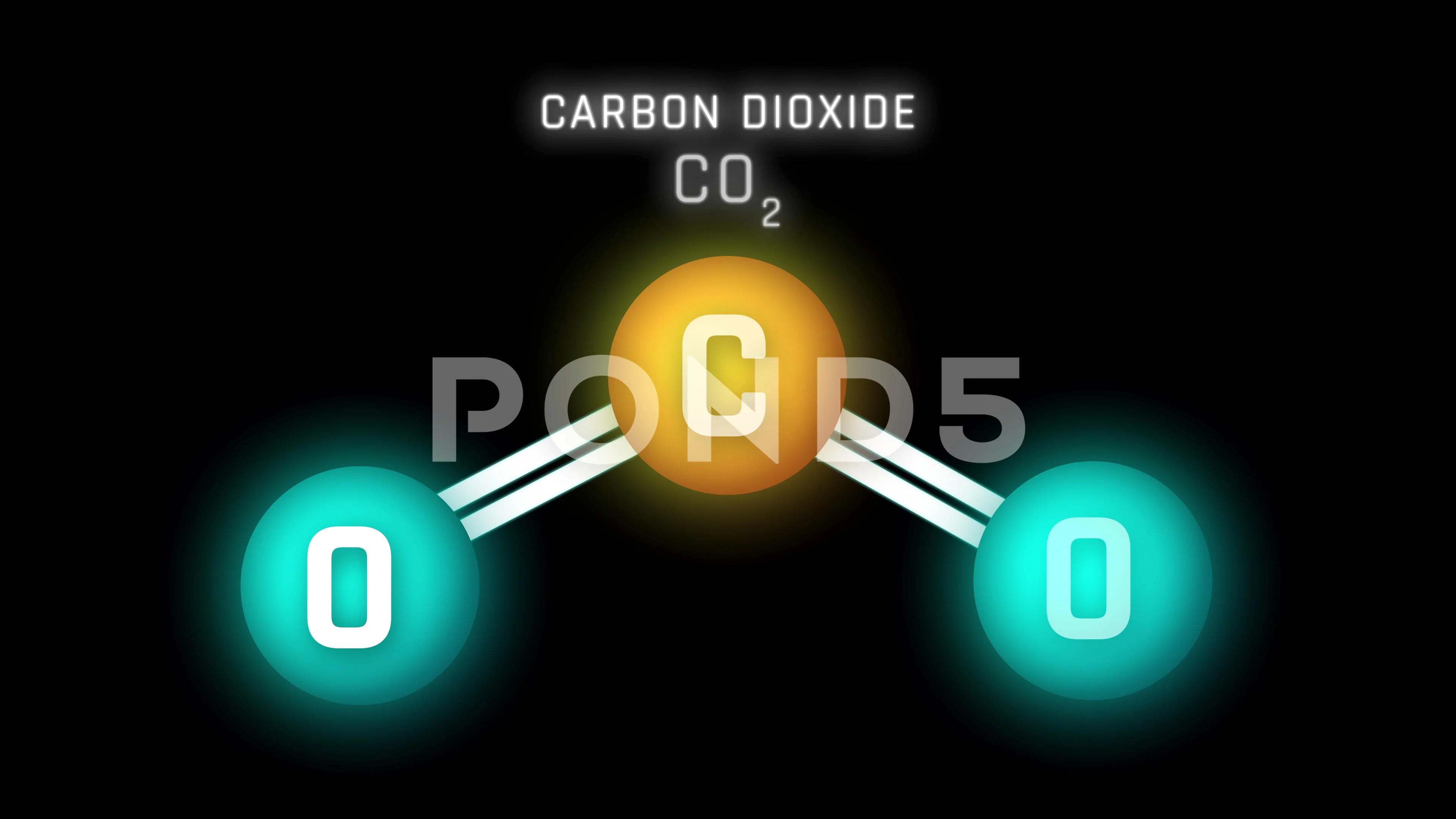 3D Model Of Carbon Dioxide CO2 Stock Illustration, 56% OFF