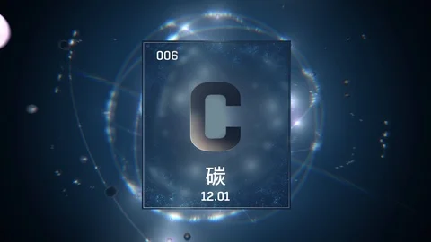 Carbon as Element 6 of the Periodic Tabl... | Stock Video | Pond5
