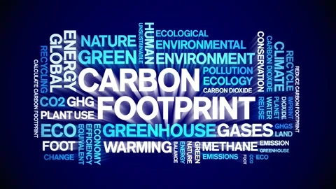 Carbon Footprint animated word cloud,ani... | Stock Video | Pond5