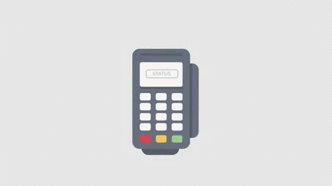 Card Payment pos Machine icon loop anima... | Stock Video | Pond5