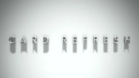 card refresh 3D title animation white te... | Stock Video | Pond5