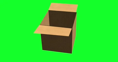 cardboard box packing animation on green... | Stock Video | Pond5