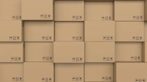 Cardboard boxes on green screen | Stock Video | Pond5