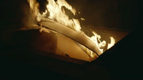 Cardboard Burning Stock Video Footage | Royalty Free Cardboard Burning ...