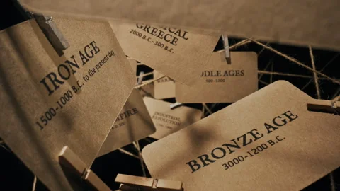 Cardboard cards hanging on threads with ... | Stock Video | Pond5