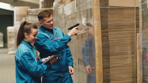 Cardboard industry. Packaging plant engi... | Stock Video | Pond5