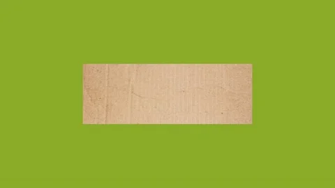 Cardboard piece on chroma key background | Stock Video | Pond5