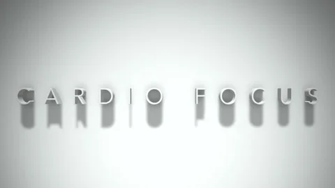 cardio focus 3D title animation white te... | Stock Video | Pond5