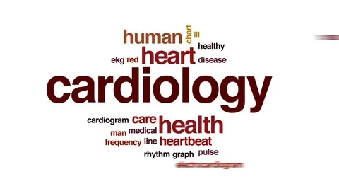 Cardiology animated word cloud, text des... | Stock Video | Pond5