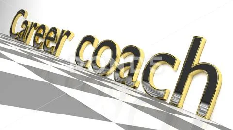 Career coach sign in golden glossy letters Illustration #104824384