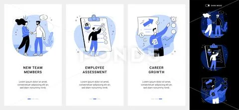 Career development mobile app UI kit.: Royalty Free #140659514