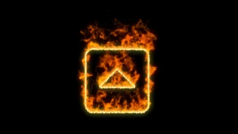 caret square up symbol inflames. Then di... | Stock Video | Pond5