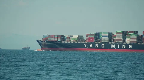 Cargo Container Ship quickly moved in th... | Stock Video | Pond5